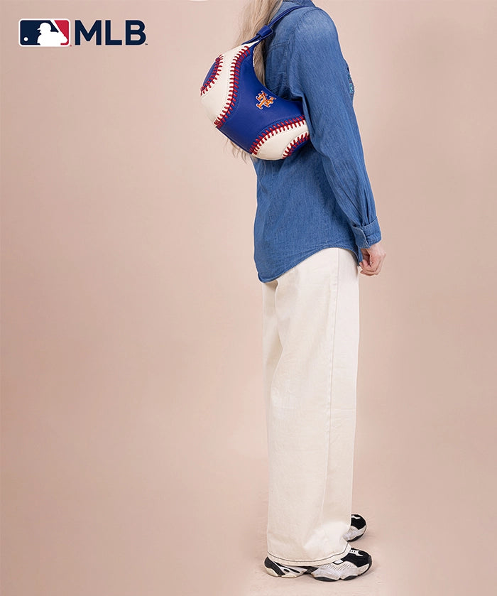 MLB New York Mets Hobo Bag With Baseball Seams – Montana West Sports