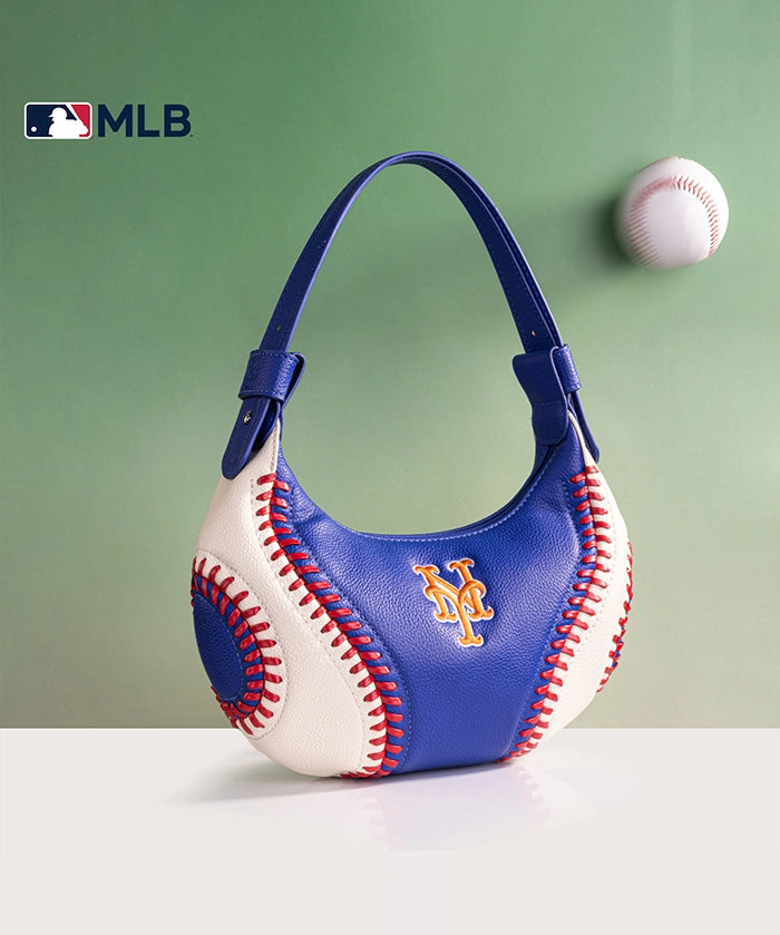 MLB New York Mets Hobo Bag With Baseball Seams – Montana West Sports